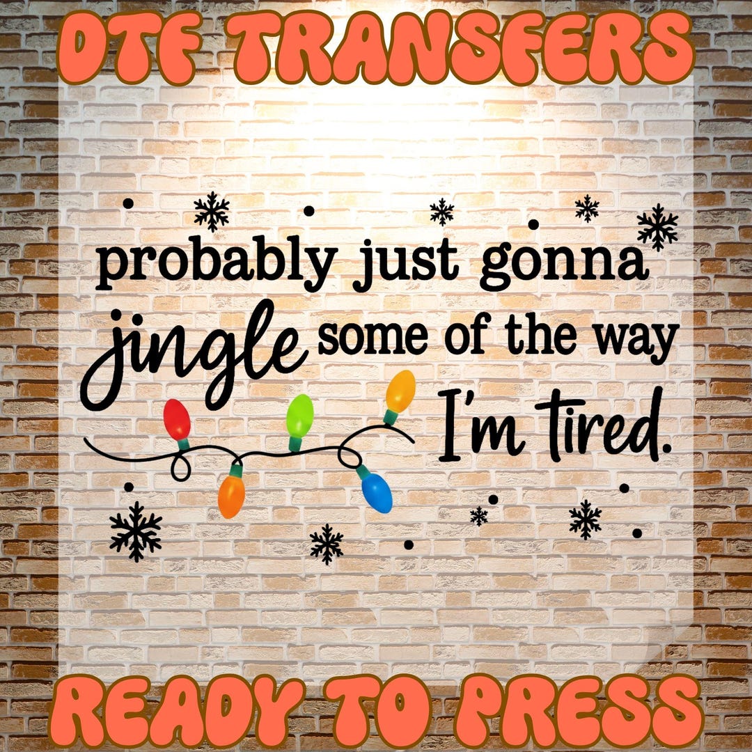 Christmas Jingle Song DTF Transfer, Ready to Press - Etsy