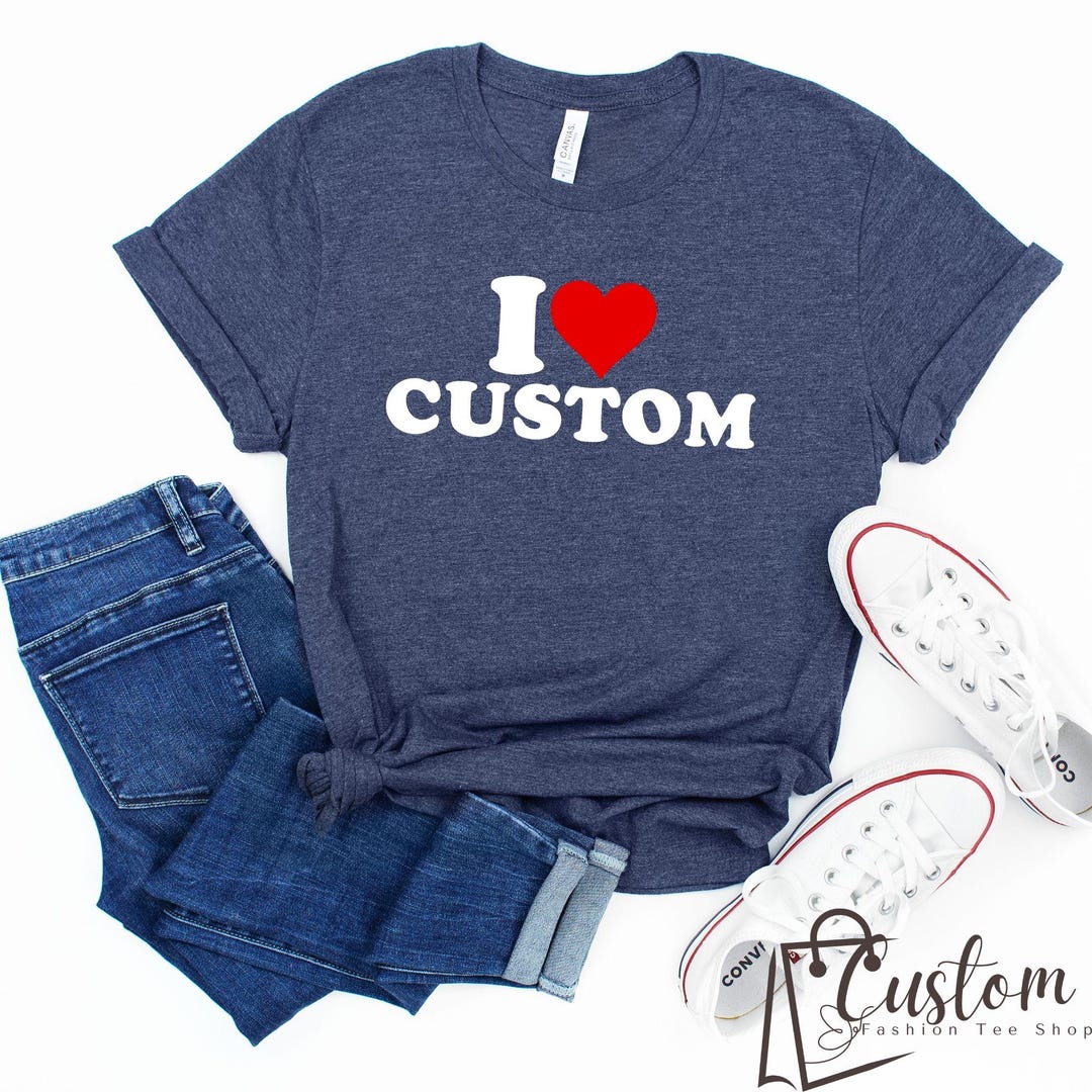 Personalized I Heart Custom T-shirt, Anniversary Gift - Etsy
