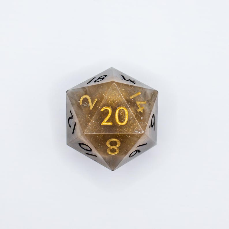 Dwarven Treasure - Amber & Stone Dnd 35mm Dice Chonk - Etsy