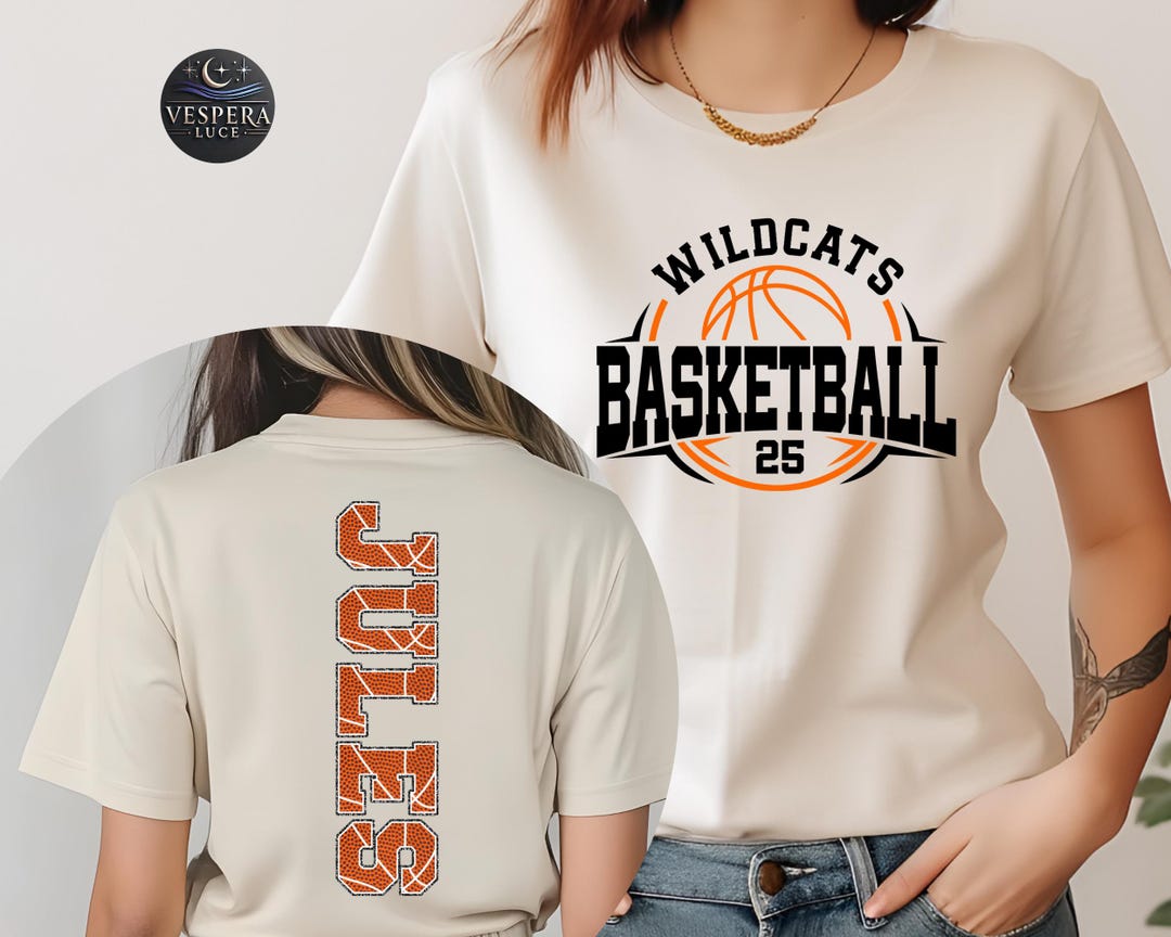 Custom Basketball Team Name and Number Mascot Shirt, Personalized Game ...