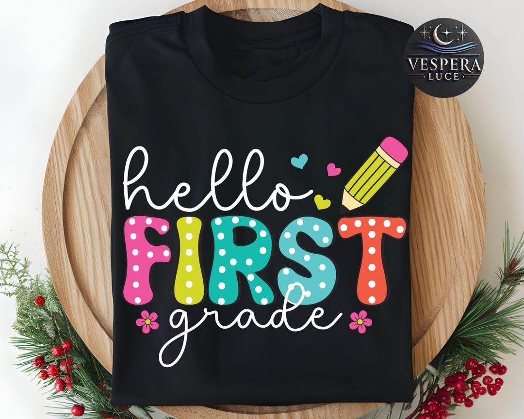 Custom Hello First Grade Shirt, Personalized Back to School Tee - Etsy