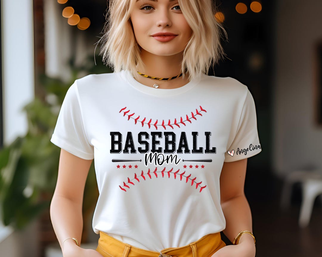 Baseball Mom Shirt, Customizable Game Day Tee, Proud Sports Mom Tee ...