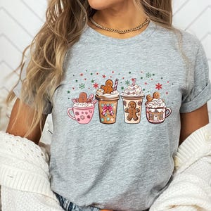 Gingerbread Christmas Coffee Shirt: Women's Holiday Latte Crewneck - Etsy