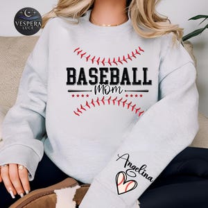 Personalized Baseball Mom Sweatshirt, Baseball Mom Hoodie, Custom ...