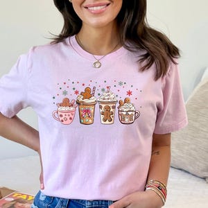 Gingerbread Christmas Coffee Shirt: Women's Holiday Latte Crewneck - Etsy