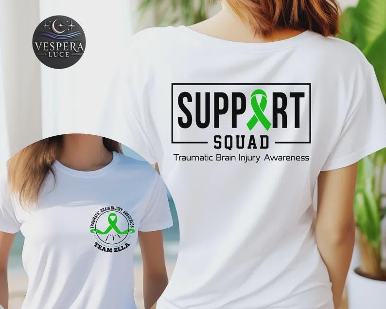 Comfort Colors® Custom Traumatic Brain Injury Awareness Shirt, Green ...