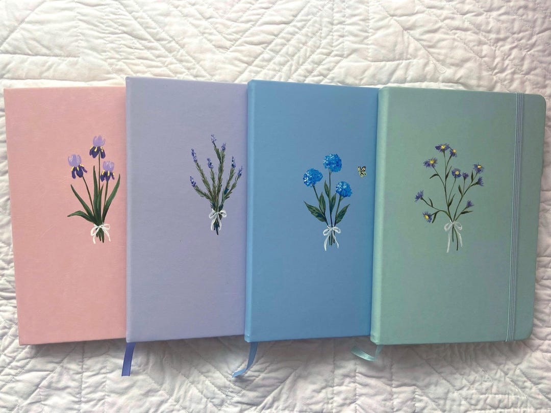 Custom Hand Painted Floral Journal - Etsy