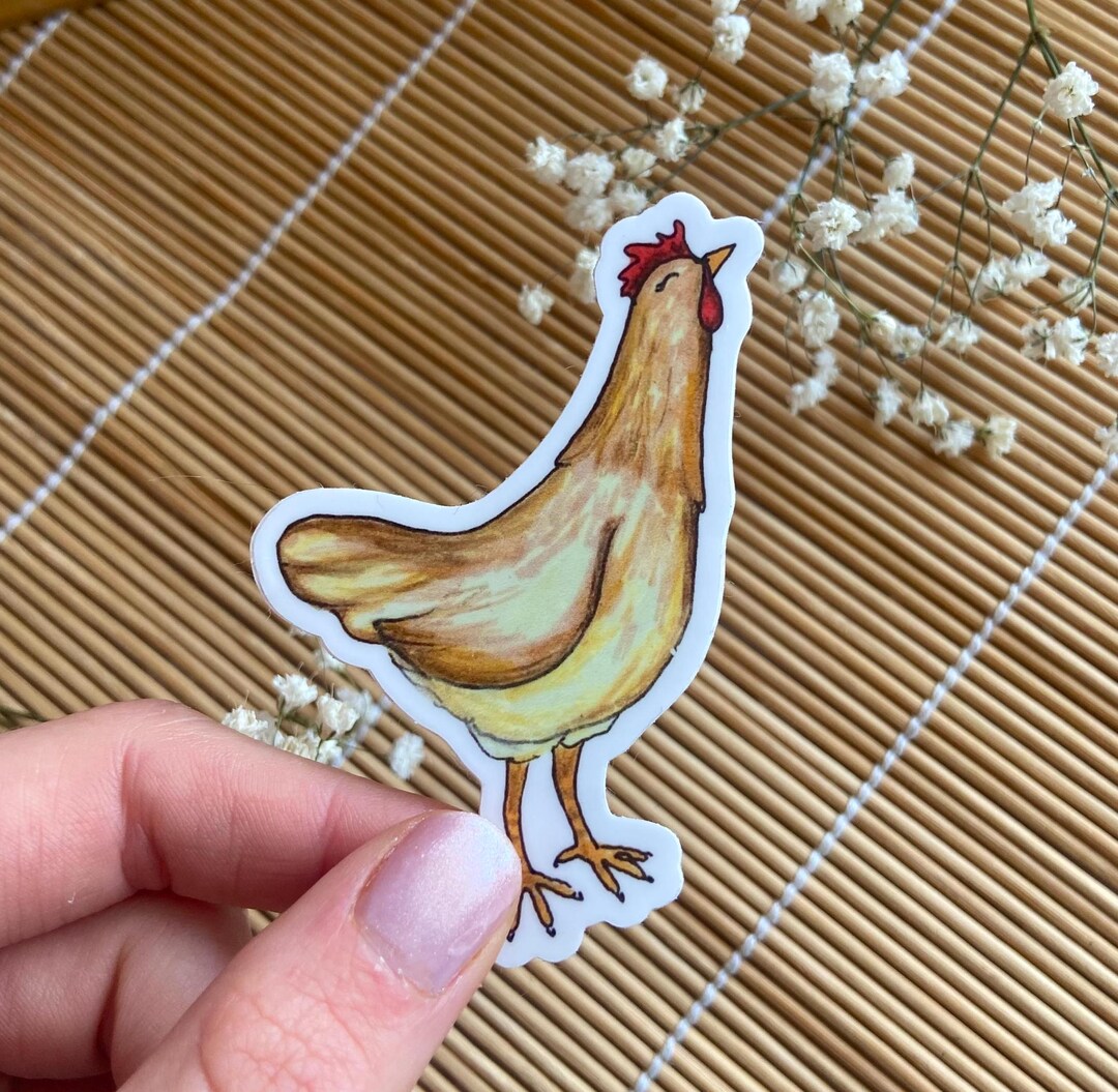Yellow "starlight Green Egger" Chicken Vinyl Sticker - Etsy