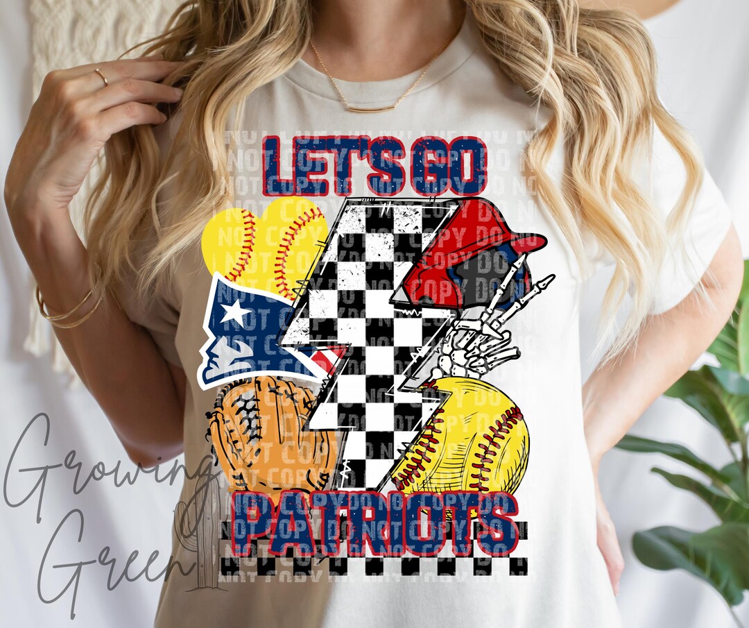 Patriots Softball Red, White and Blue PNG - Etsy