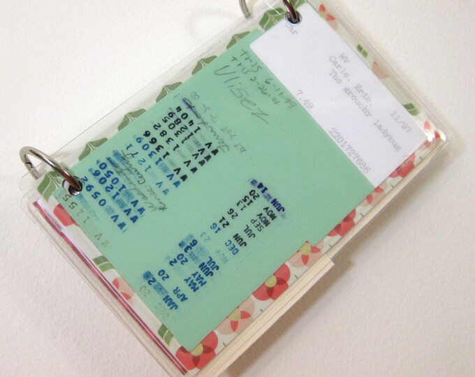 3 X 5 Index Card or Note Card Binder With Pocket, Library Book Ephemera ...
