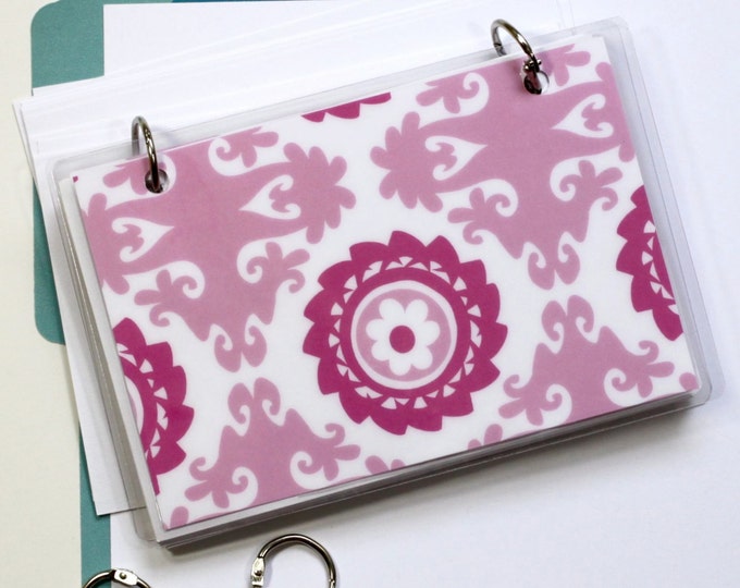 4 X 6 Index Card or Note Card Binder, Suzani Pink - Etsy