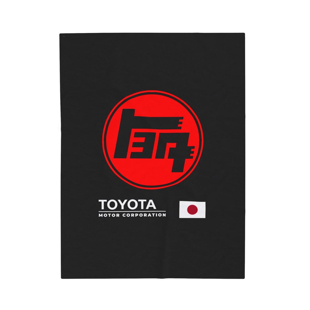 Toyota TEQ Velveteen Plush Blanket Vintage Design, JDM Cozy Throw, Soft ...
