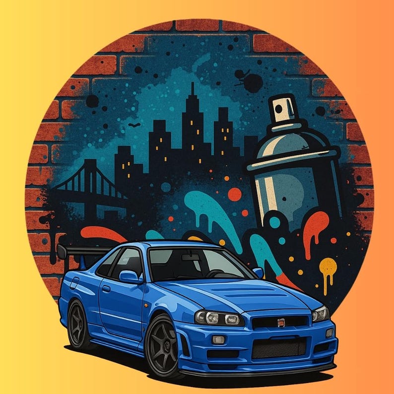 Custom Car Vector Illustration Personalized Custom Car Digital Drawing ...