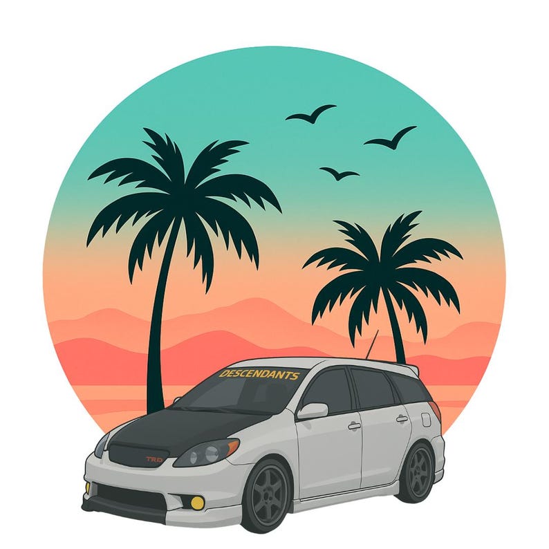 Custom Car Vector Illustration Personalized Custom Car Digital Drawing ...
