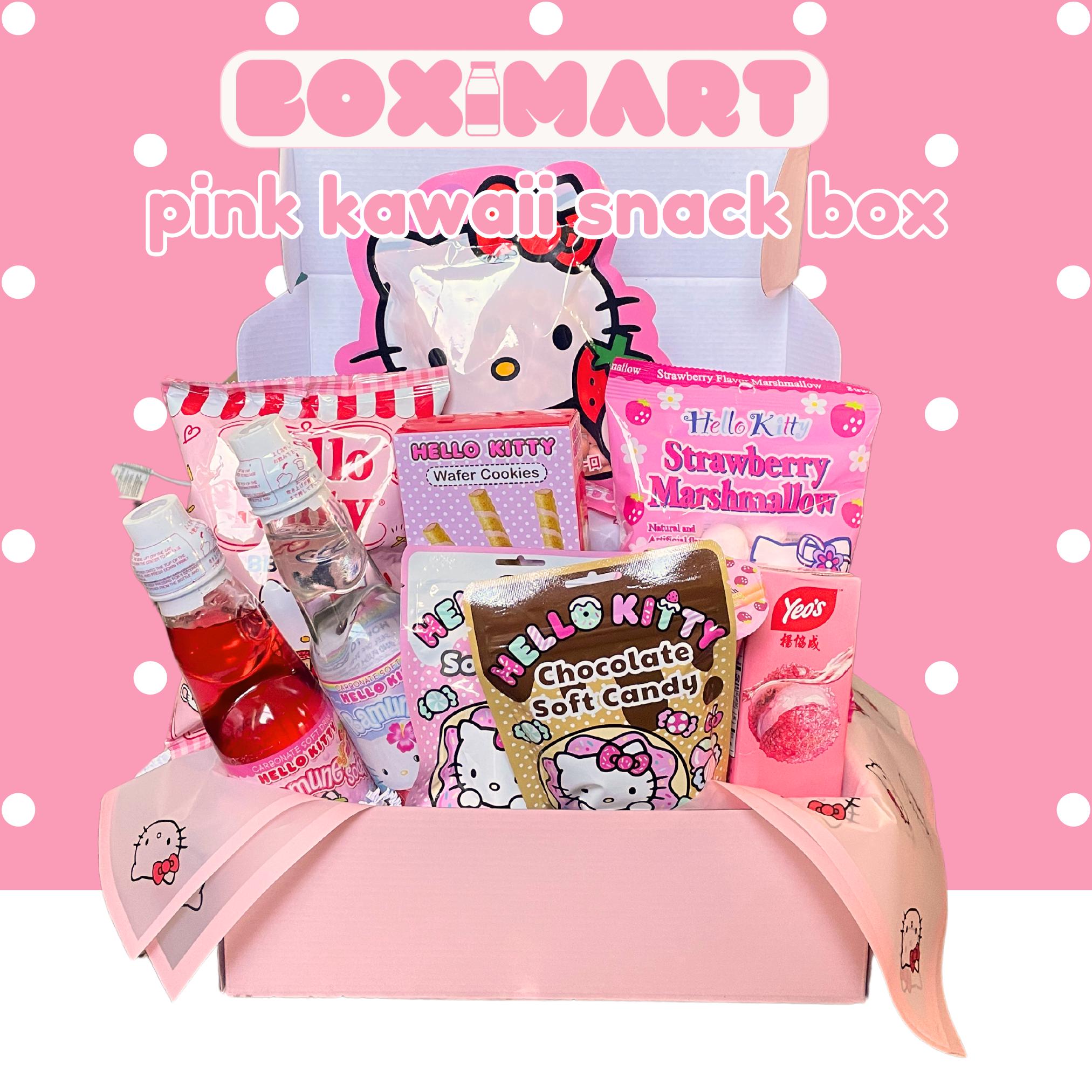 Pink Kawaii Asian Snacks Hello Kitty Gift Box Snack Box Assorted Kitty ...