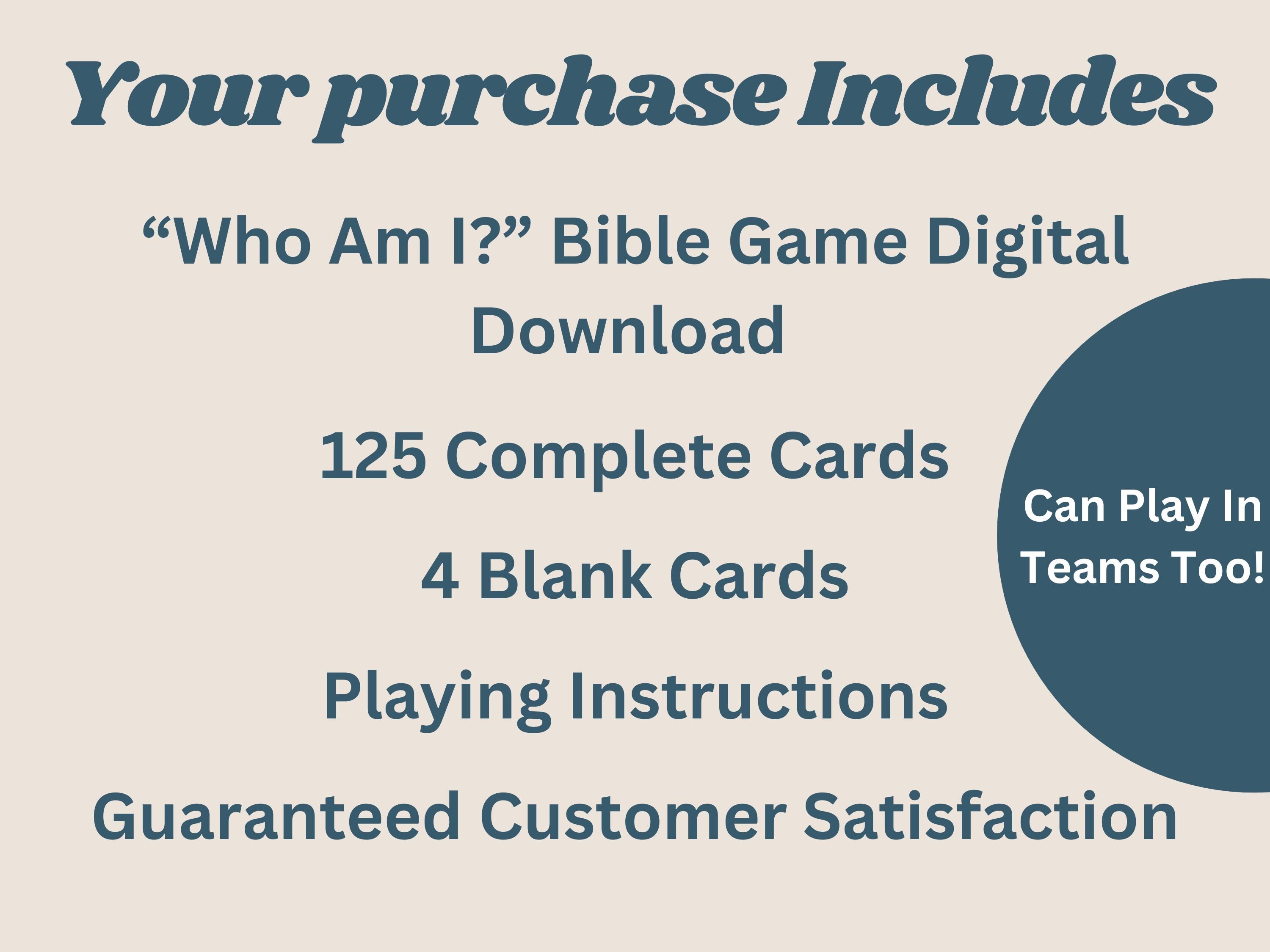 Who Am I? Bible Game: Trivia Cards for Family & Groups (digital ...
