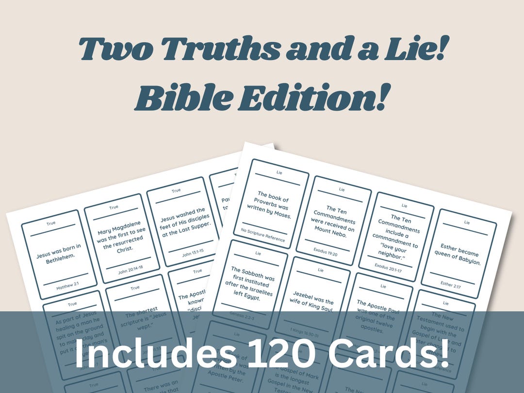 Two Truths and a Lie Bible Game: Fun Trivia for Youth Groups, Families ...