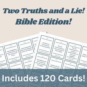 Two Truths and a Lie Bible Game: Fun Trivia for Youth Groups, Families ...