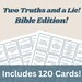Two Truths and a Lie Bible Game: Fun Trivia for Youth Groups, Families ...