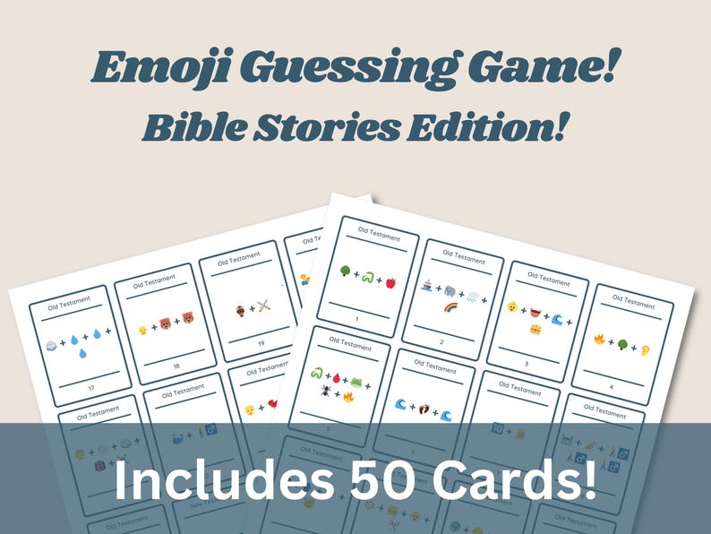 Bible Stories Emoji Guessing Game! | Printable Fun Trivia Questions for ...