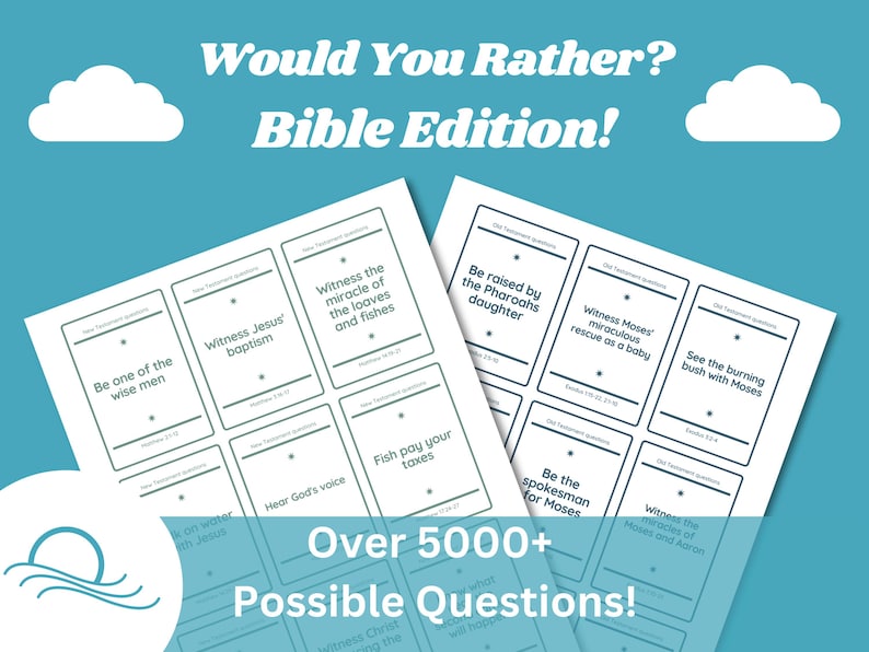 Bible "would You Rather" Game | Bible This or That Questions for Kids ...
