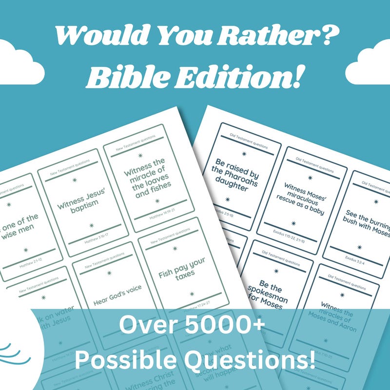Funny Bible Trivia Game - Etsy