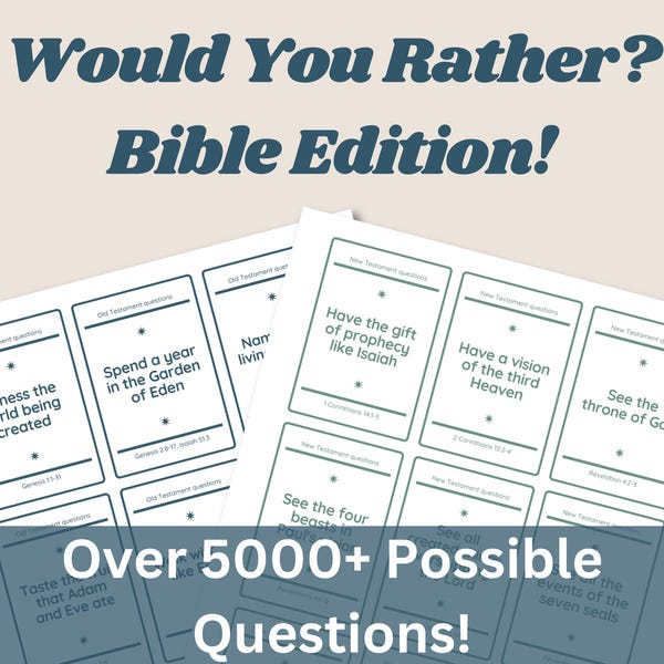 Books of the Bible Scavenger Hunt Game Printable Church Game Women's ...