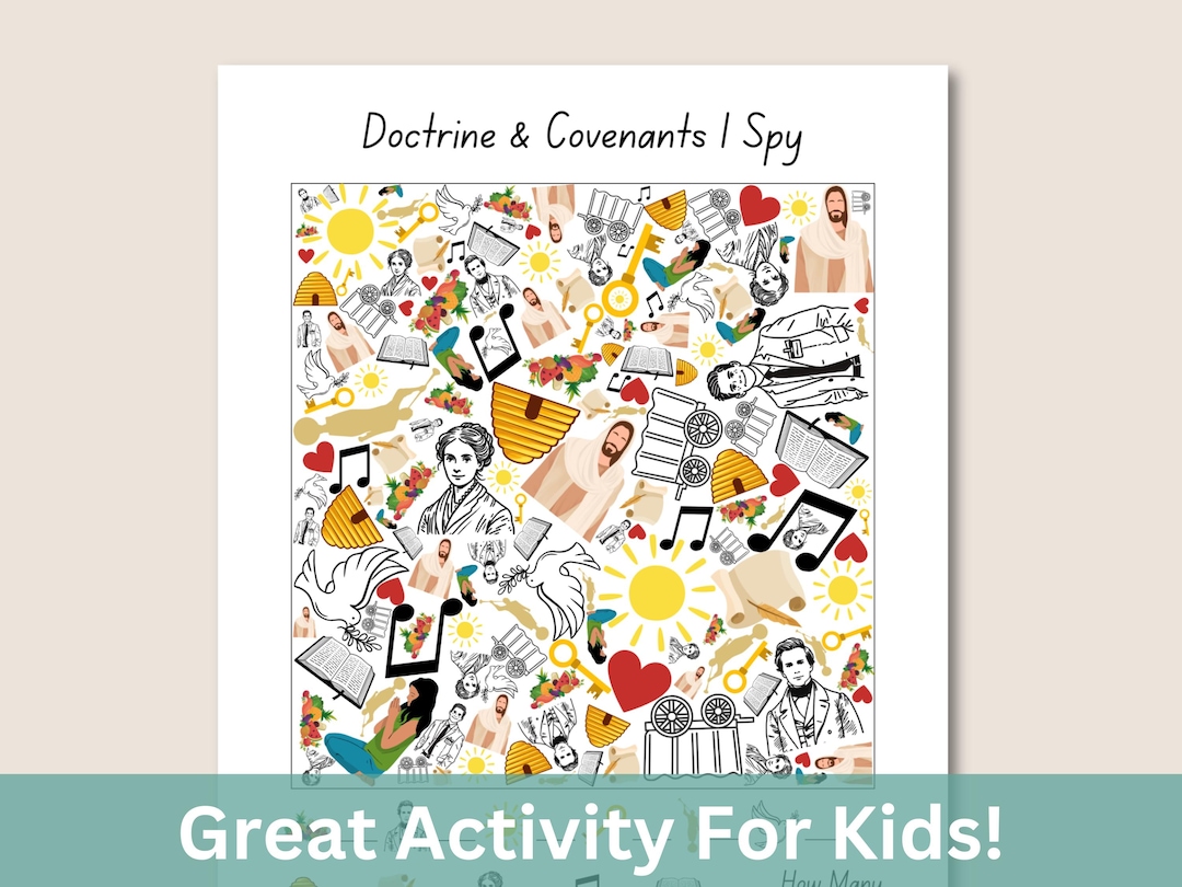 Doctrine & Covenants I Spy Game: LDS Family Activity (digital Download ...