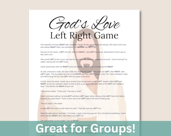 God's Love Left Right Game: Printable Bible Study (digital Download) - Etsy