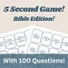 5 Second Bible Game | Fun Trivia Questions for Kids & Adults | Sunday ...