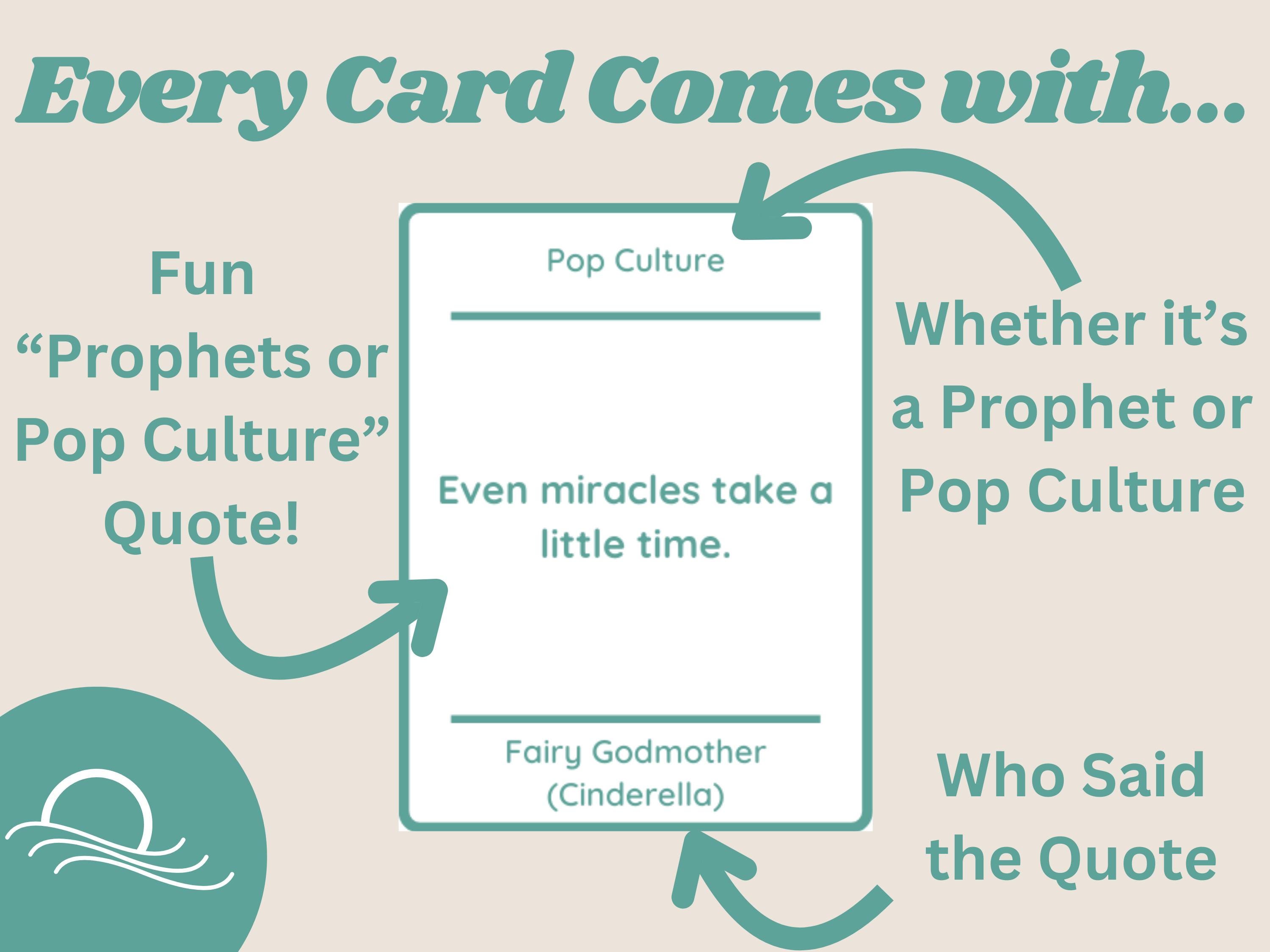 LDS Prophets or Pop Culture Game | Fun Questions for Seminary, Come ...