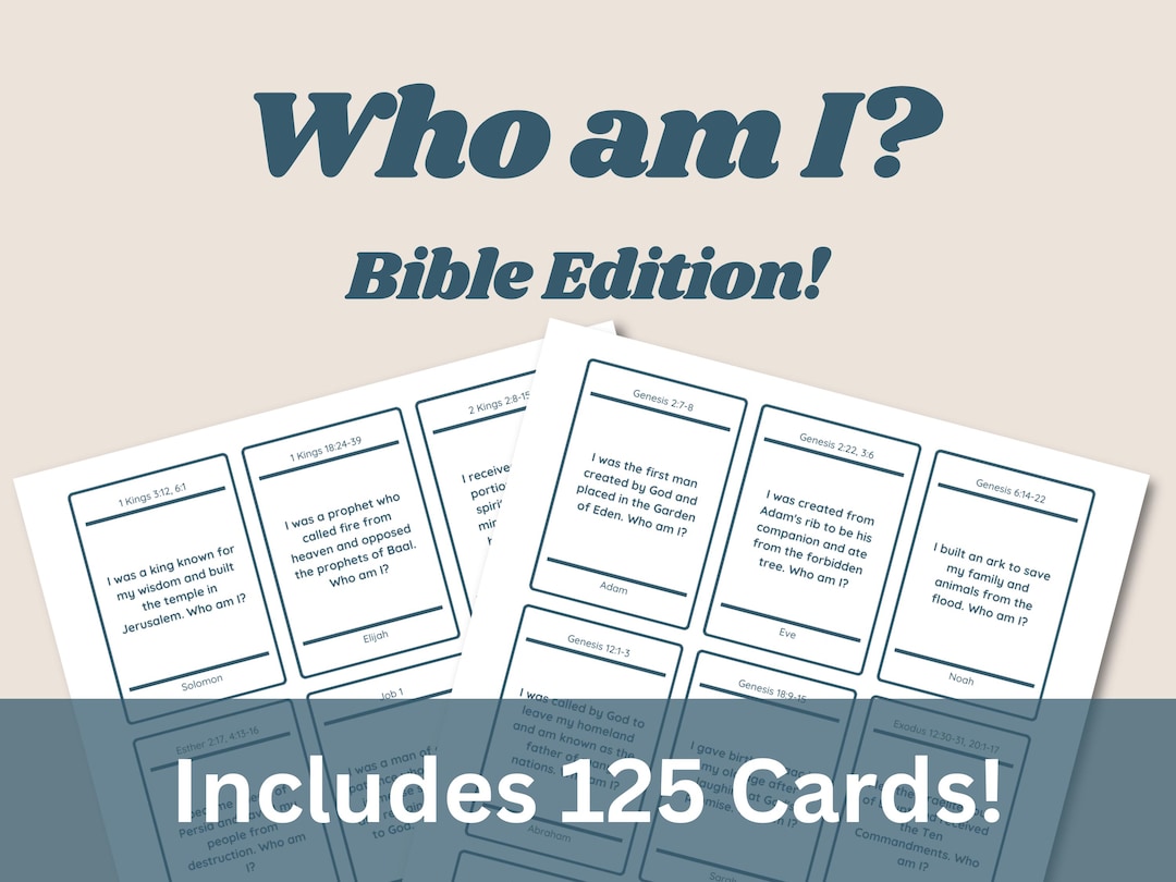 Who Am I? Bible Game: Trivia Cards for Family & Groups (digital ...