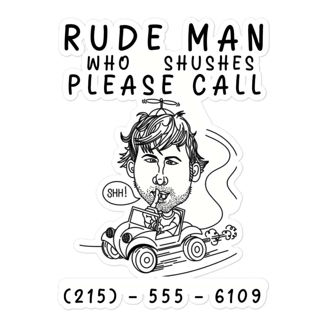 Rude Man Who Shushes Bumper Sticker Bubble-free It's Always Sunny in ...