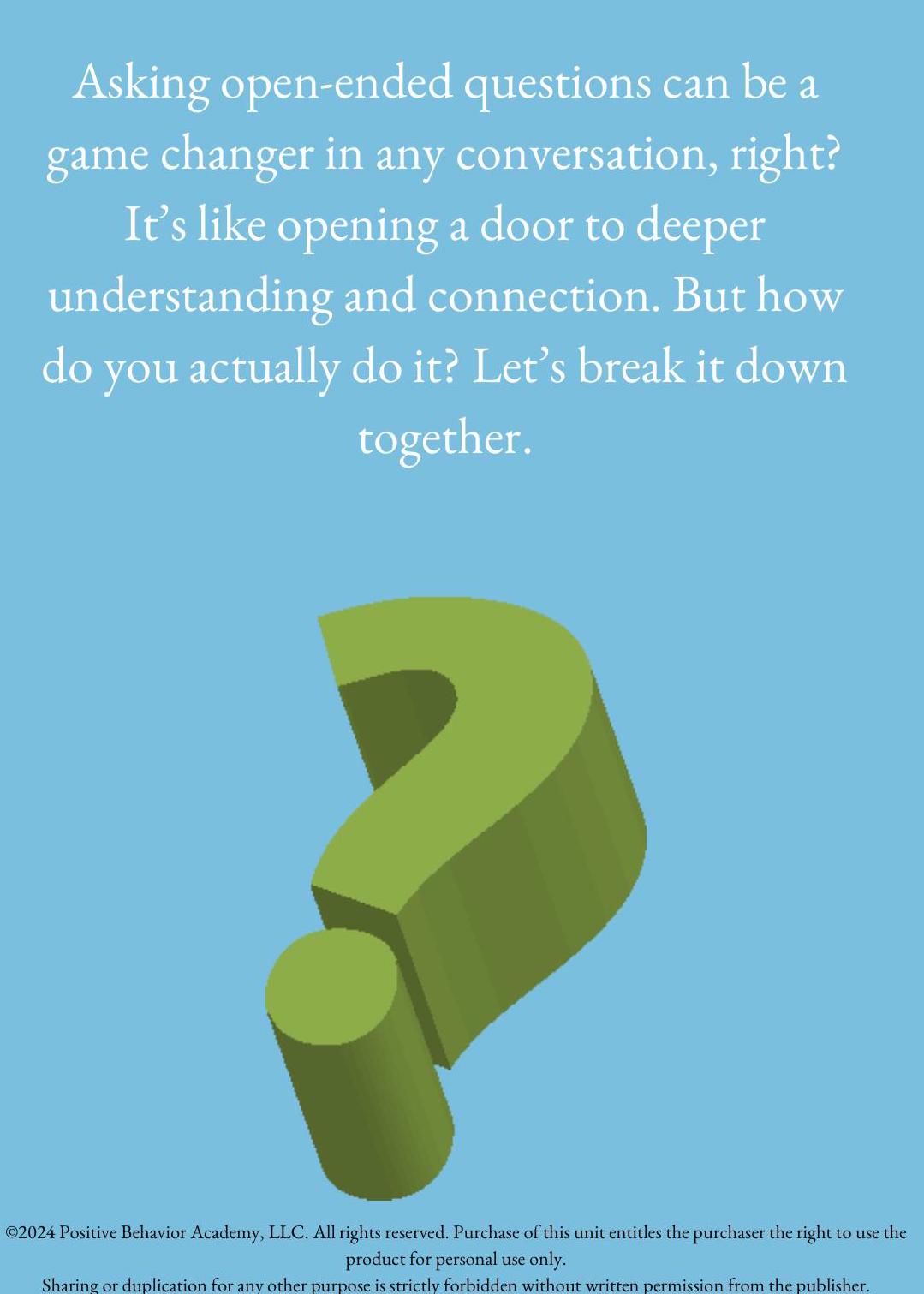 Social Skills for Teens: Open Ended Questions - Etsy