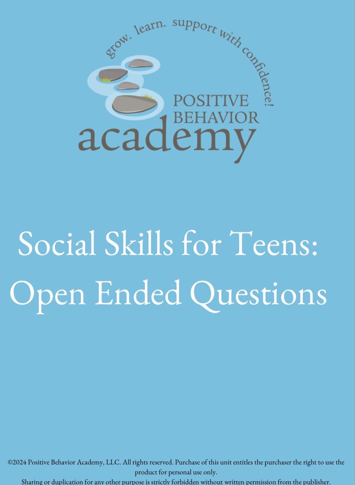 Social Skills for Teens: Open Ended Questions - Etsy