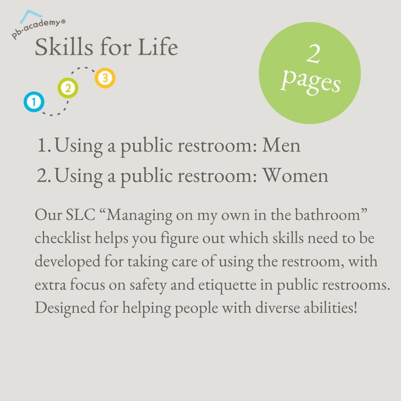 Public Restroom Task Analysis Bundle: ABA Teaching (PDF) - Etsy
