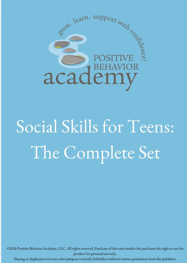Social Skills for Teens: the Complete Set - Etsy