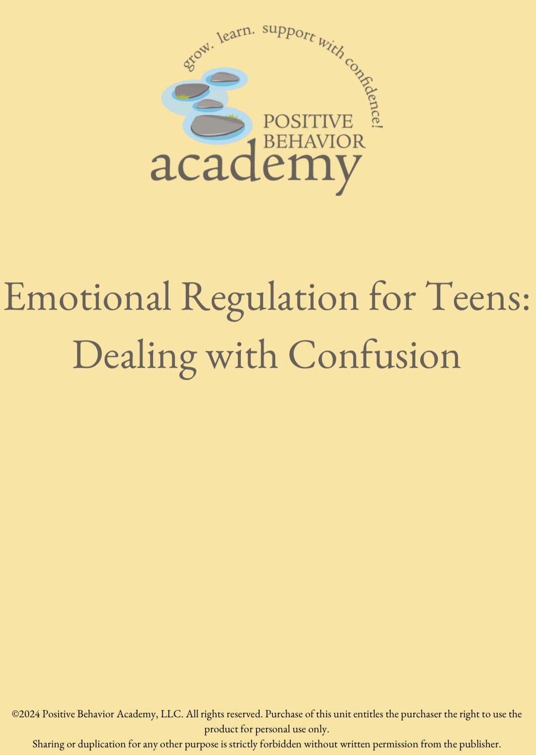 Emotional Regulation for Teens: Dealing With Confusion - Etsy
