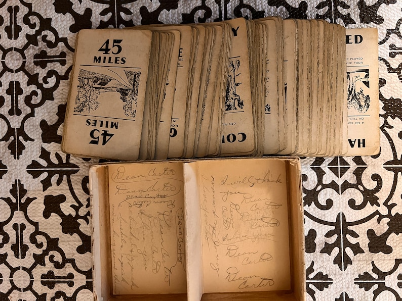 Antique Touring Card Game - Etsy