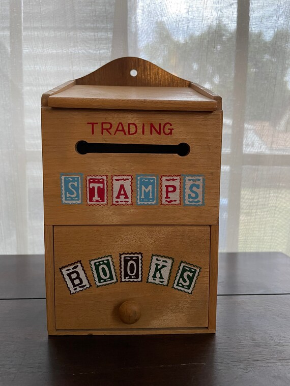 Vintage Wooden Trading Stamp Box | Etsy