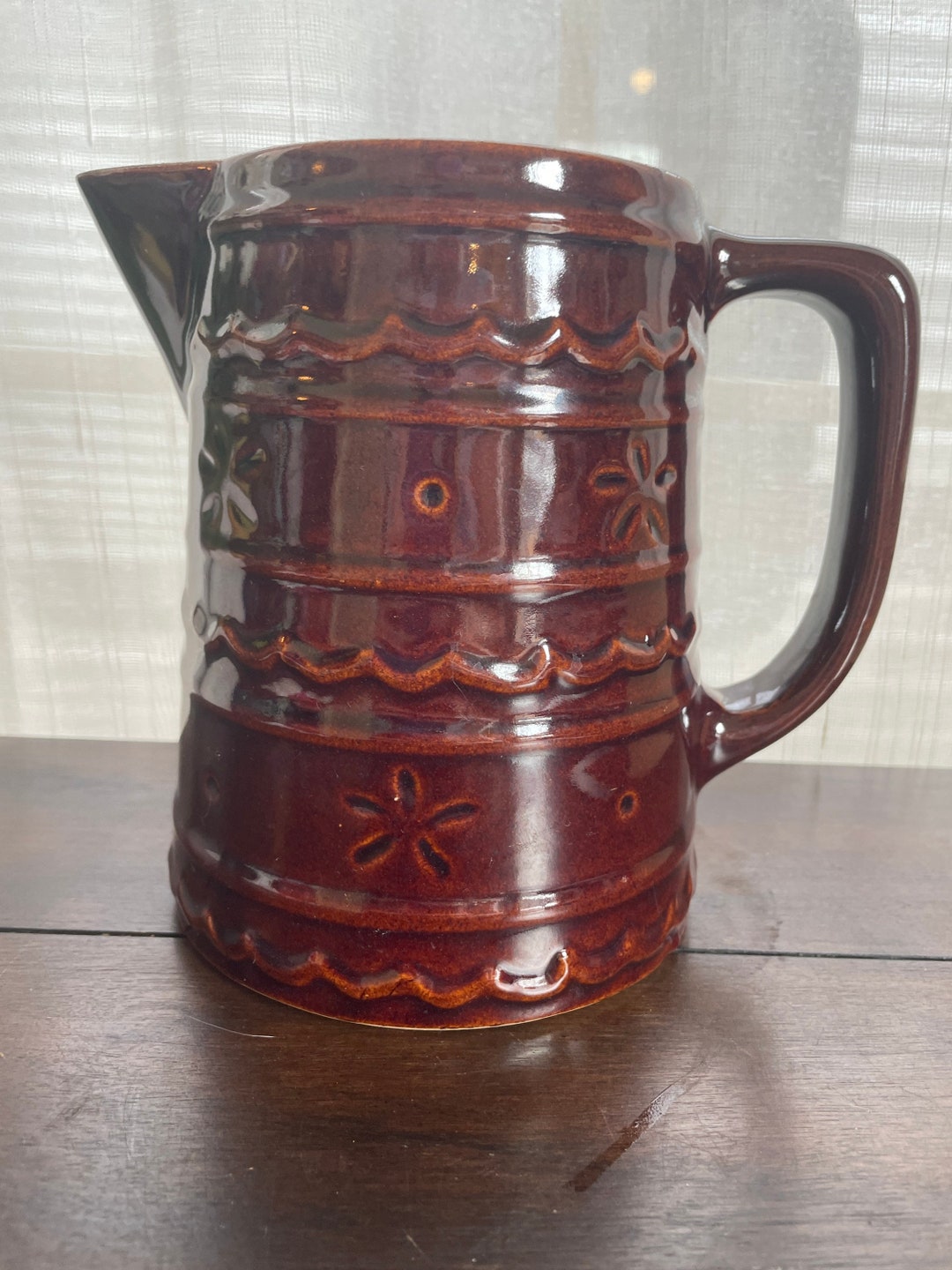 Vintage Marcrest Daisy and Dot Pitcher - Etsy