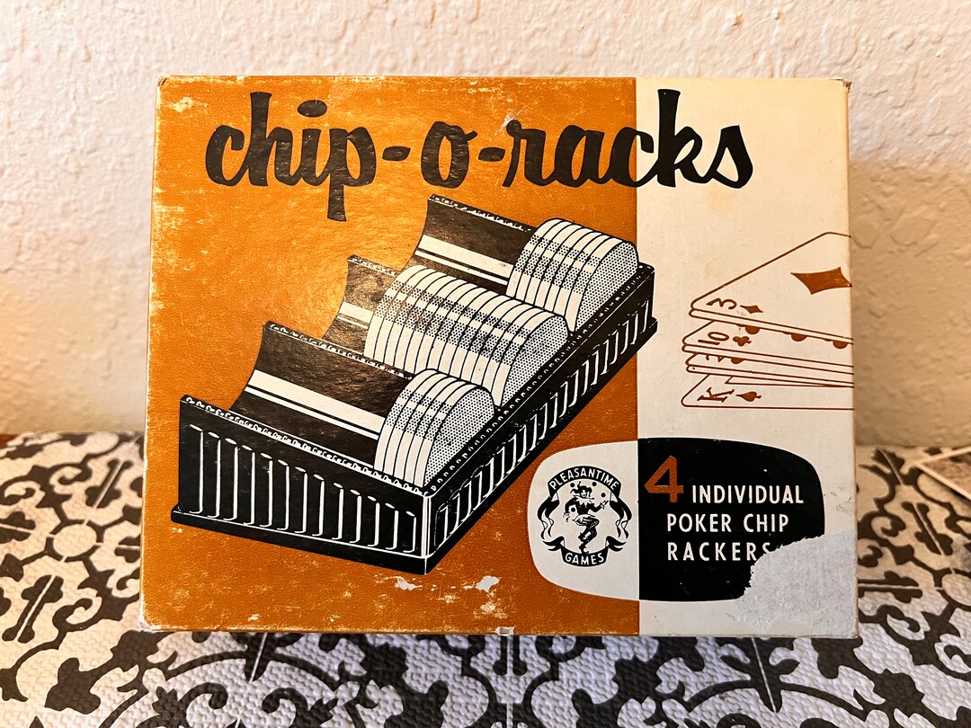Vintage “chip O Racks” Poker Chip Racket Set - Etsy