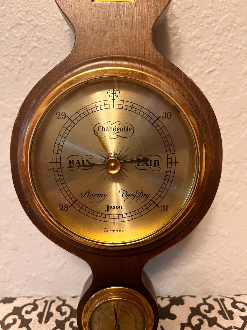 Vintage Jason Barometer, Hygrometer and Thermometer Banjo Style - Etsy