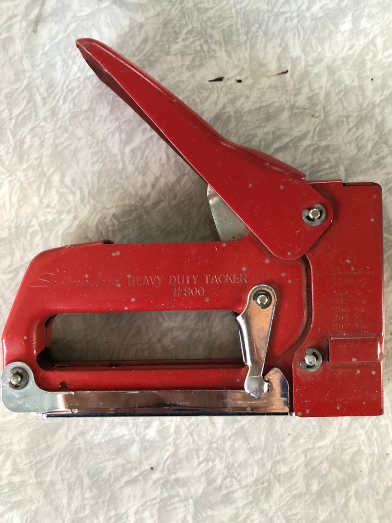 Vintage Red Swingline Staple Gun - Etsy