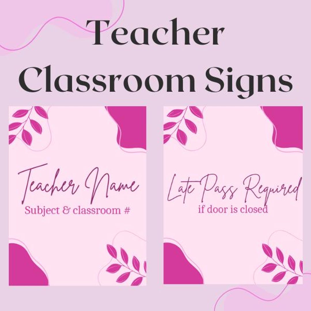 Customizable Editable Classroom Door Sign - Etsy