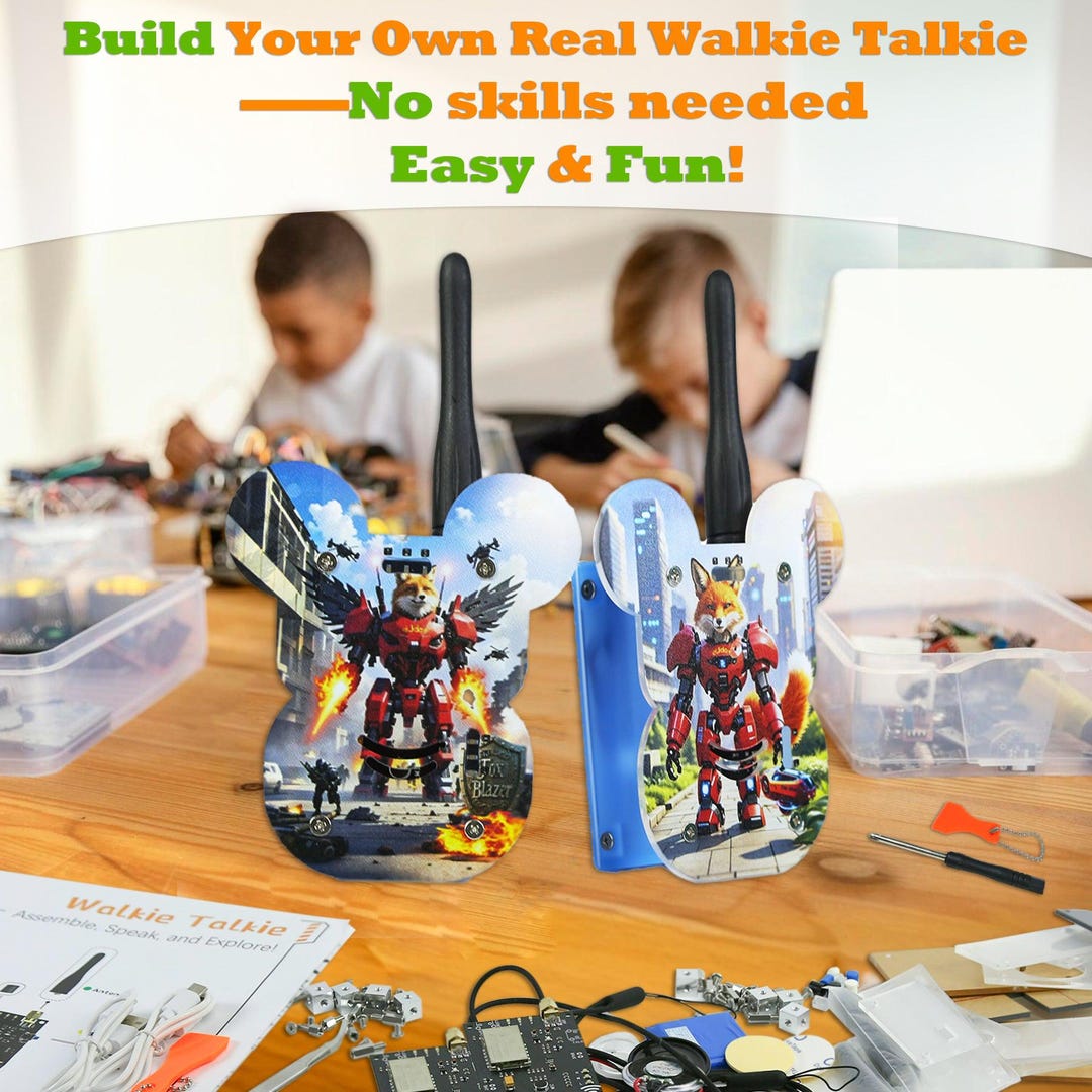 STEM DIY Assembly Walkie Talkie Kit - Fun Science Kit for Kids & Teens ...