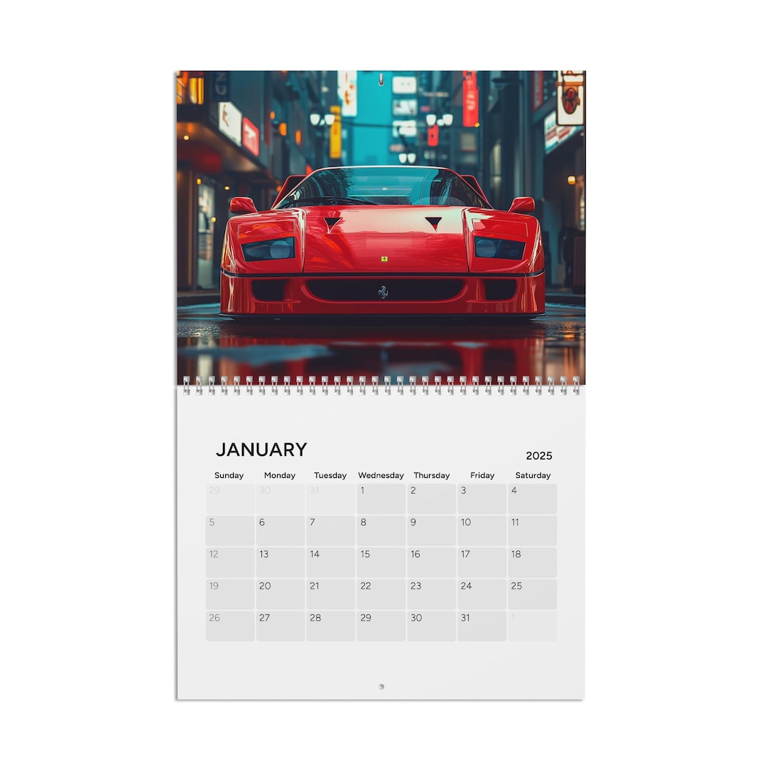 2025 Ferrari Calendar: Vintage Cars Featuring F40, Enzo, F50, 812 GTS ...