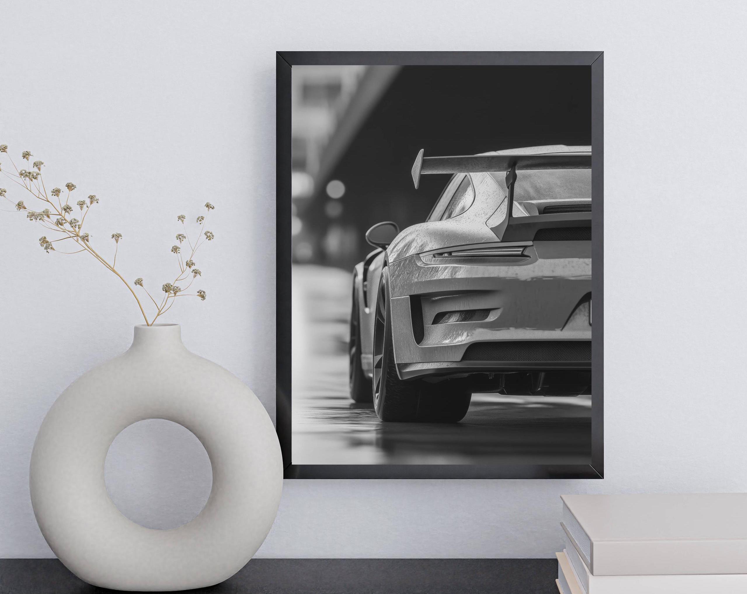 Black and White Porsche 911 GT3 Poster Digital Download - Porsche Wall ...