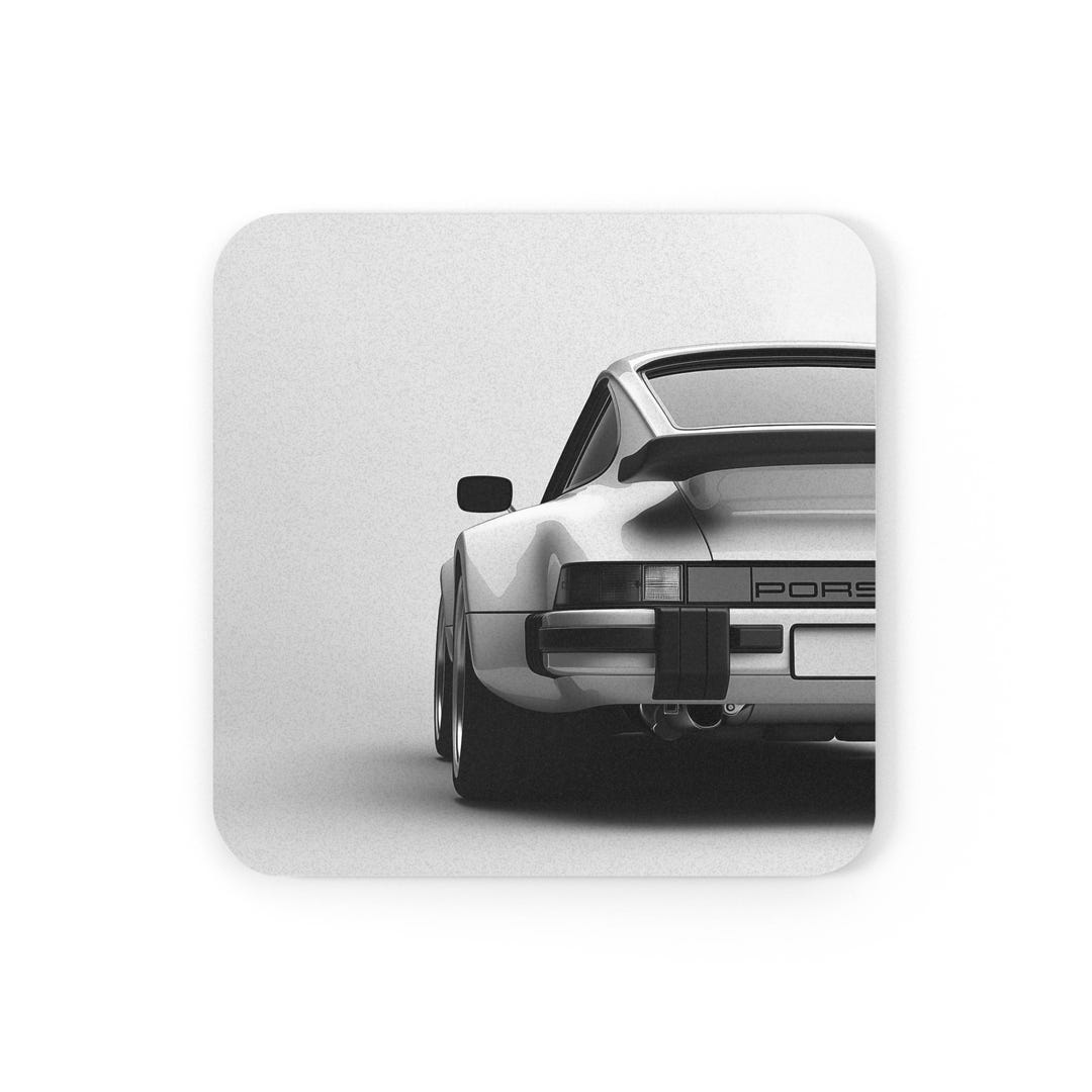Porsche 930 Widebody Cork Back Coaster - High-gloss Finish - Durable ...
