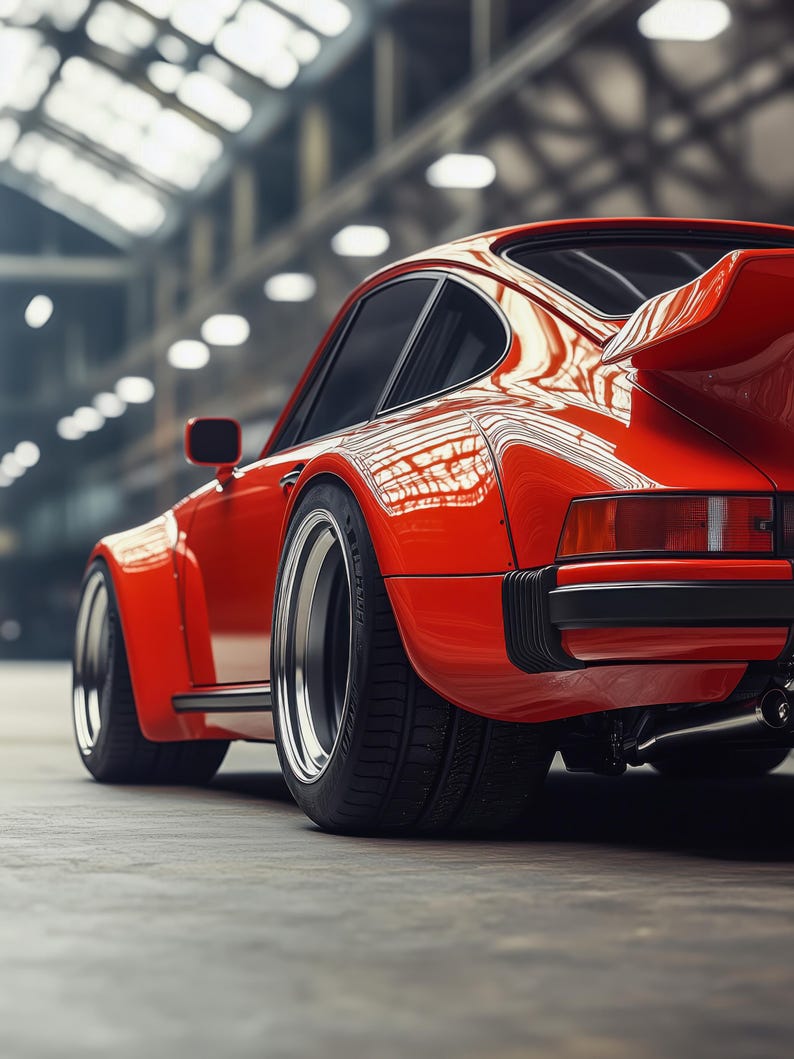 Digital Porsche 930 Widebody Poster | Porsche Wall Art Print | Porsche ...